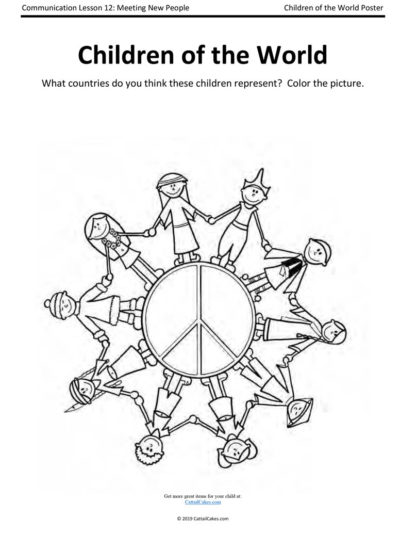 Children Around the World Coloring Worksheet - The Critical Years