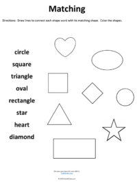 Sight Word Worksheet - Shapes - The Critical Years