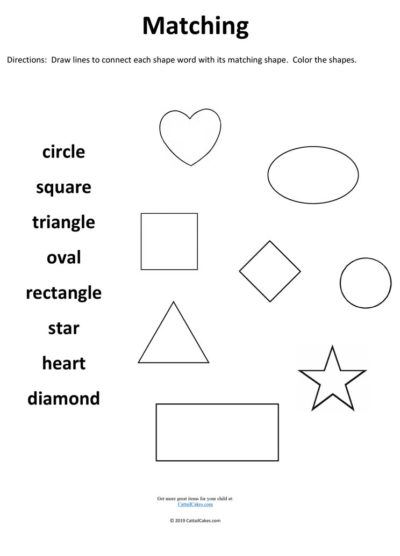 Sight Word Worksheet - Shapes - The Critical Years