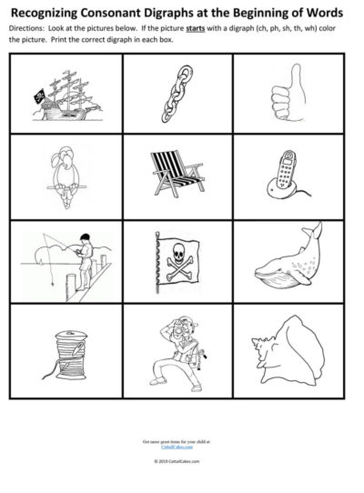 Recognizing Consonant Digraphs At the Beginning of Words - ch, ph, sh ...
