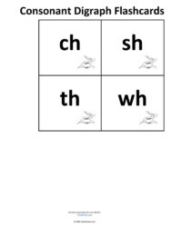 Consonant Digraph Flashcards: ch, sh, th, wh - The Critical Years