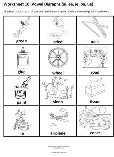 Vowel Digraph Worksheet - The Critical Years