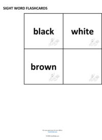 Color Word Flashcards - The Critical Years