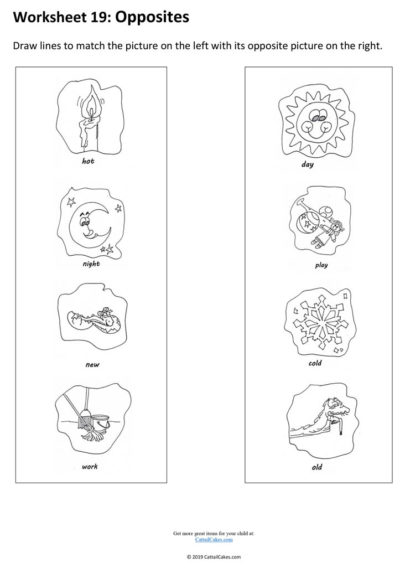 Opposites Worksheet - The Critical Years
