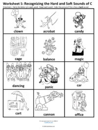 Hard and Soft Sound of Letter C Worksheet - The Critical Years