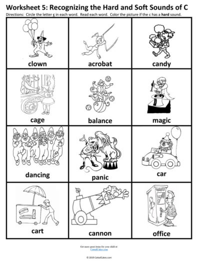 Hard and Soft Sound of Letter C Worksheet - The Critical Years