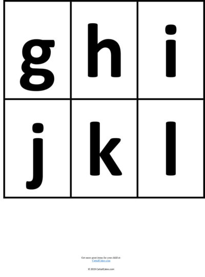 Lowercase Letters Flashcards - g, h, i, j, k, l - The Critical Years