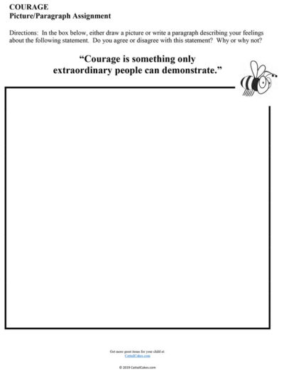 Paragraph on Courage - The Critical Years
