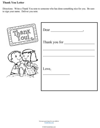 Thank You Letter - The Critical Years