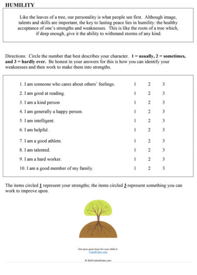 Humility Self Evaluation - The Critical Years