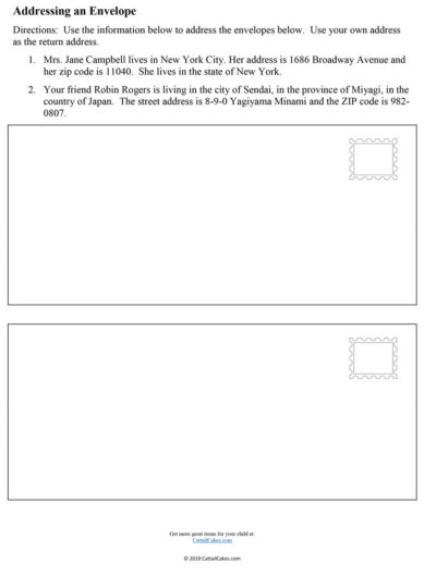 Addressing an Envelope - The Critical Years