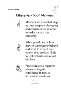 3 Rules of Etiquette - The Critical Years