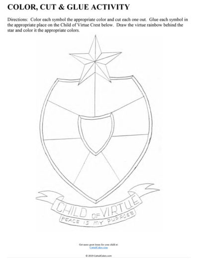 8 Virtues Crest Worksheet (Part 1) - The Critical Years