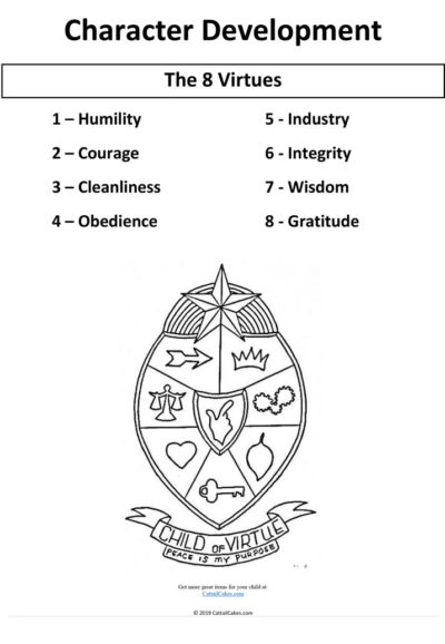 8 Virtues Worksheet - The Critical Years